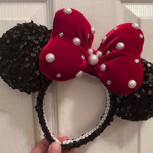 Red Classic Minnie Ears - Etsy