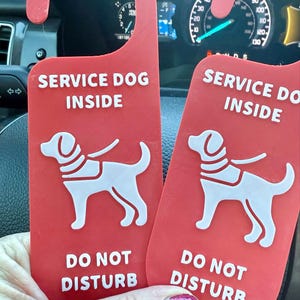 Service Dog Inside Do Not Disturb Door Hanger Sign - Hotels, Travel ...