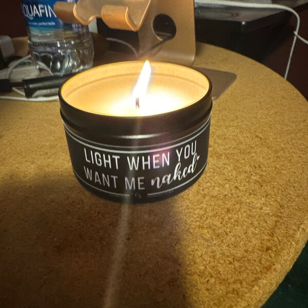 Light When You Want Me Naked Candle Gift for Boyfriend Relationship ...
