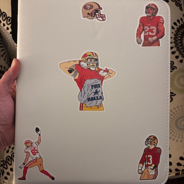 San Francisco 49ers Players Vinyl Stickers for Gifts 49er Fans Football ...