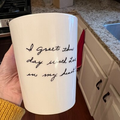 Custom Handwritten Coffee Cup Custom Mug Handwriting Gift Custom ...