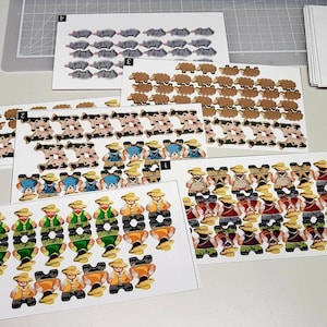 AGRICOLA Upgrade Kit, Meeples Stickers Custom Die Cut Decals, Premium Materials for Agricola ...