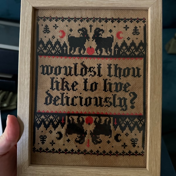 Wouldst Thou Like to Live Deliciously? - Occult Cross Stitch Sampler ...