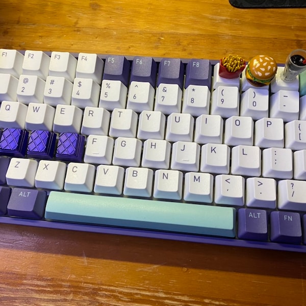 Single Cheese Burger Combo Keycaps Handmade Resin Custom Artisan - Etsy