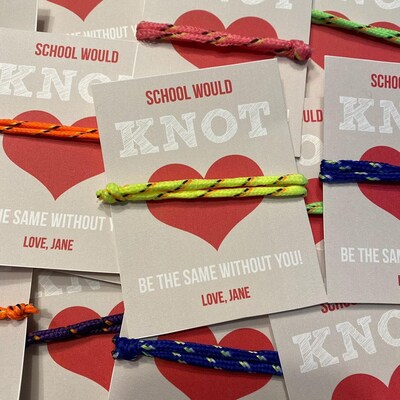 Friendship Bracelet Valentines Kids Valentines Printable and Editable ...