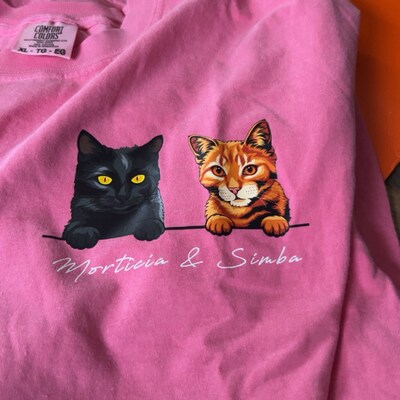 Custom Cat Shirt, Comfort Colors Shirt, Personalized Cat Shirt, Cat ...