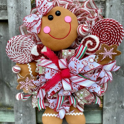 Gingerbread Wreath Kit Wreath Kit Wreath Attachment Wreath - Etsy