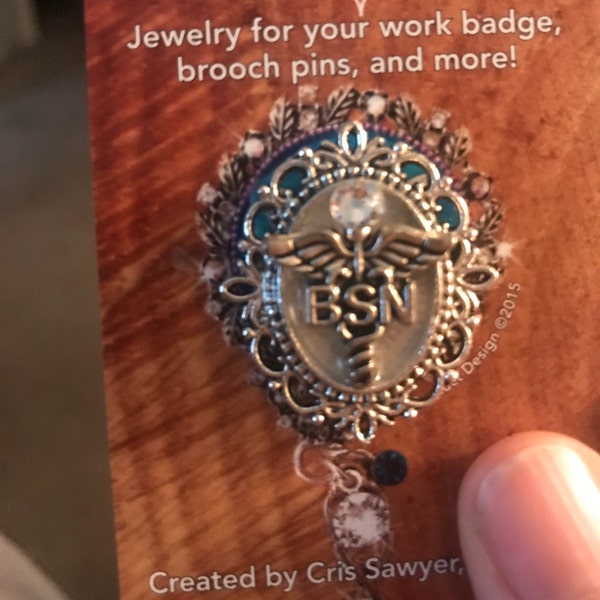 BSN Silver and White Nursing Pins Simple Pinning Ceremony Pin Vintage ...