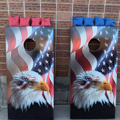 WATERPROOF & NON FADING Cornhole Board Wraps Welcome to Our Fire Pit ...