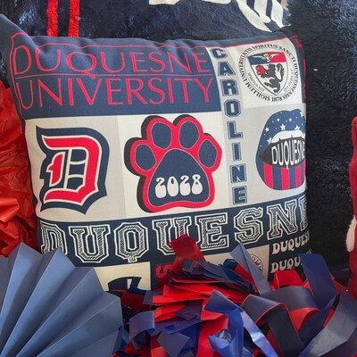 Custom COLLEGE Pillow With Insert Decorative Throw Pillow Dorm Room Bed ...
