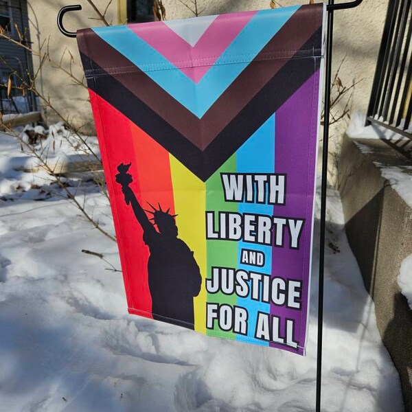 I'm With Her Statue of Liberty Yard Flag Feminist Patriotic American ...