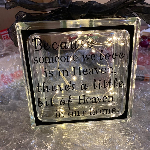 Lighted Glass Block, Battery, Glass Block Night Light, Gift for Her ...