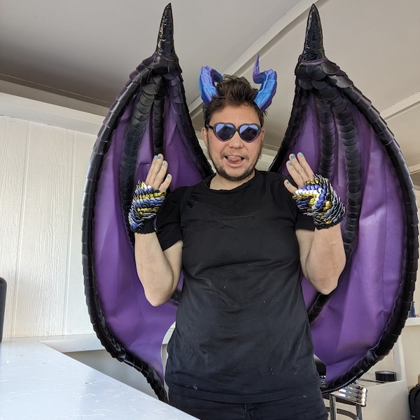 Purple Bat Wings Costume, Wings Cosplay Costume, Vampire Costume, Demon ...
