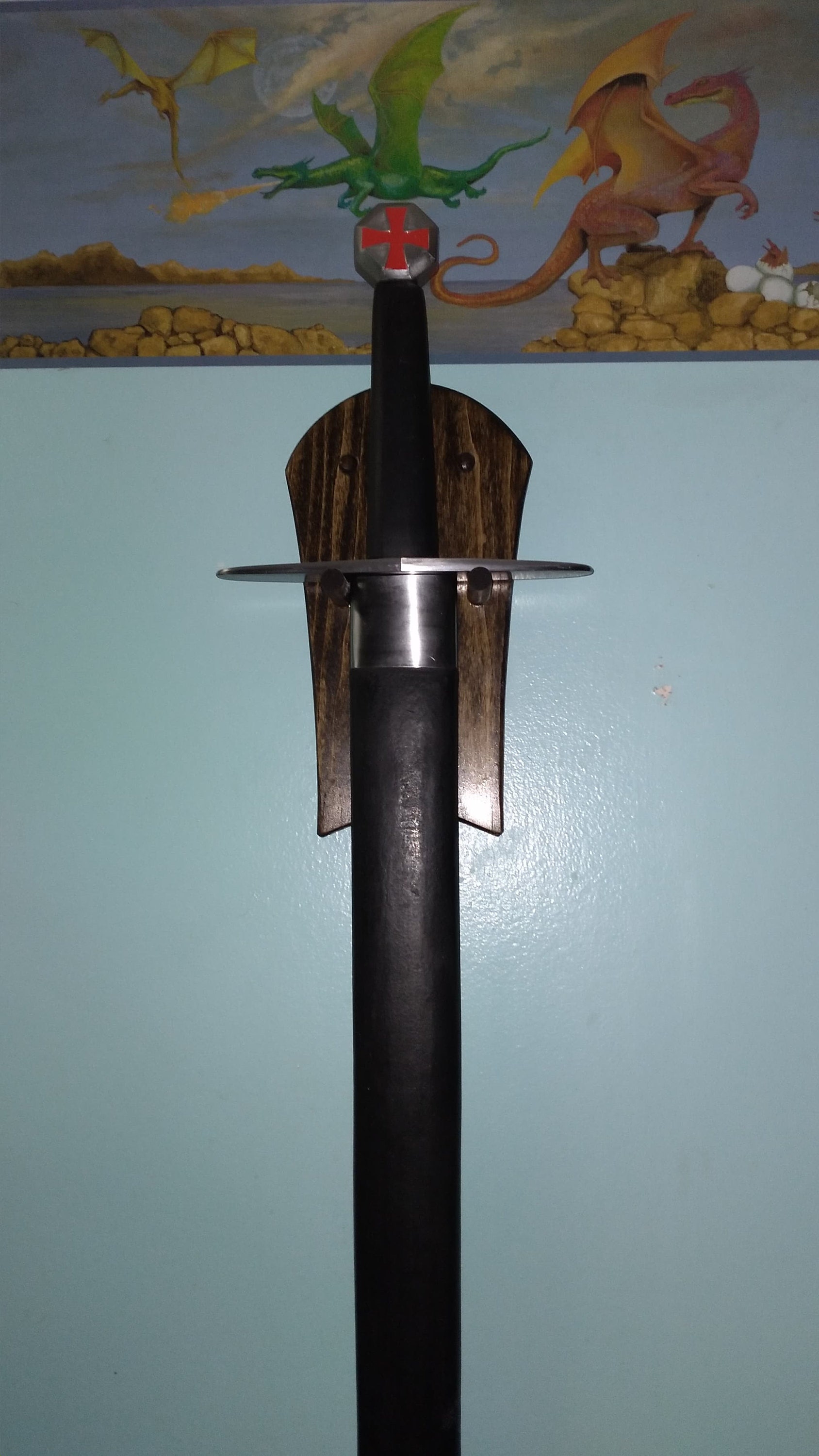 Custom Vertical Sword Wall Display