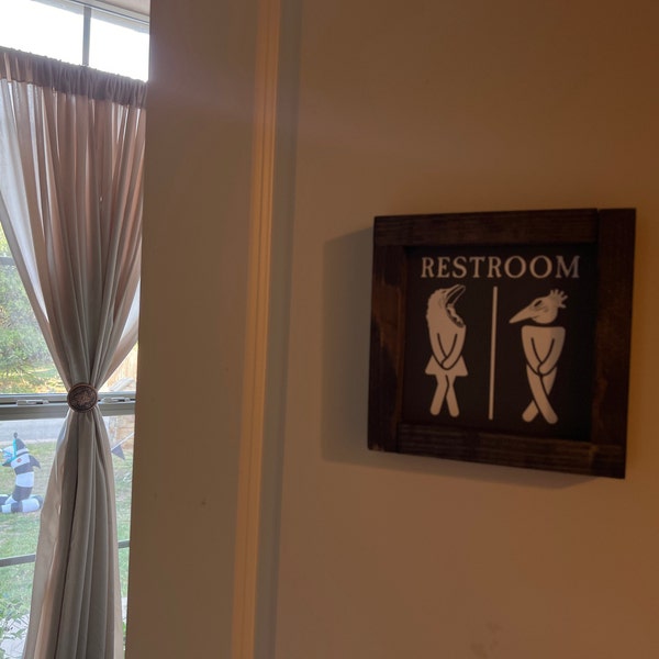 Beetlejuice Restroom Wood Sign: Rustic Farmhouse Halloween Decor - Etsy