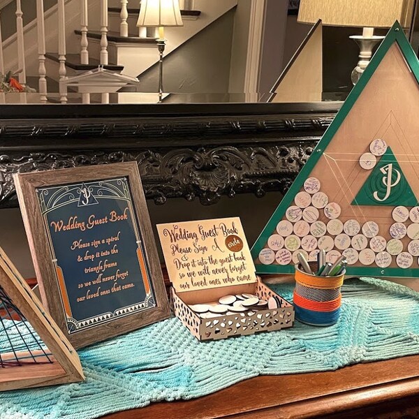 Triangle Wedding Guest Book, Guest Book, Wedding Guest Book, GUEST BOOK ...