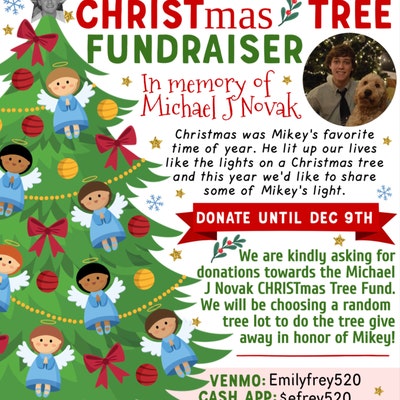 Christmas Giving Tree With Angels Fundraiser Flyer Editable Template ...