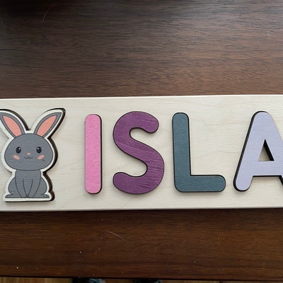 Name Puzzle, Christmas Gift for Baby Girl, Wooden Toy, Personalized ...