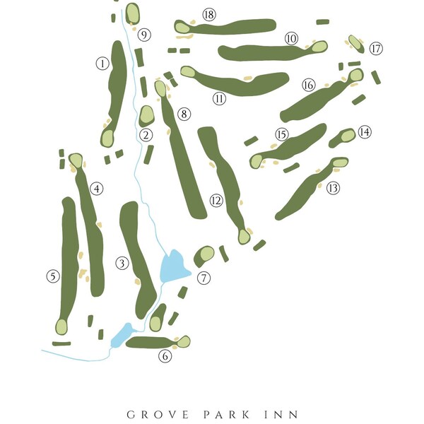 Custom Golf Course Map (print) - Etsy