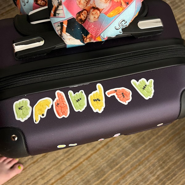 Custom ASL Letter Stickers, Waterproof Vinyl Decal Sticker, Laptop ...