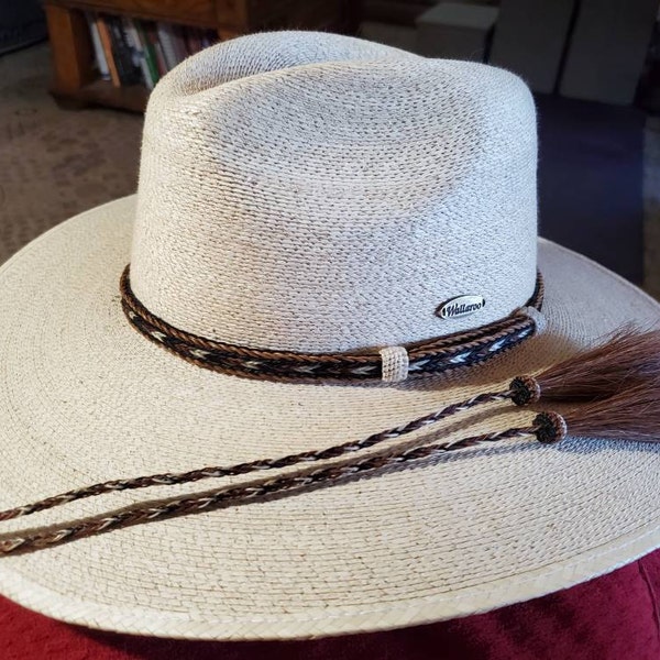 Cowboy Hat Stampede String, Cowboy Chin Strap, Cinnamon-black-white ...