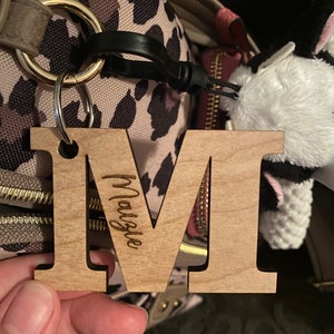 Personalized Name Keychain, Custom Name Keychain, Wood Keychain, Name ...