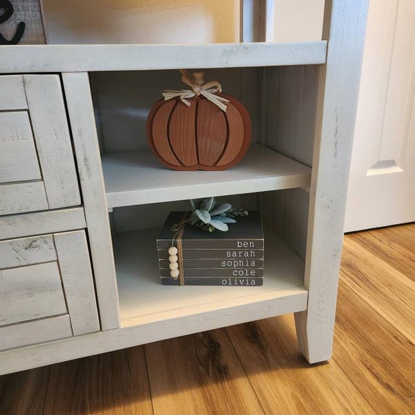 Fall Themed Wooden Book Stack, Fall Tiered Tray Decor, Small Fall Decor ...