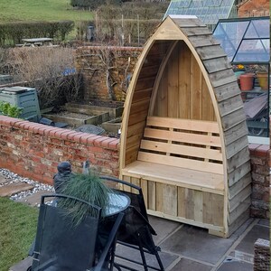 Boat Shaped/gothic Single Seat Garden Bench/arbour - Etsy UK
