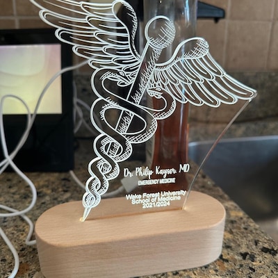 Floral Lung Custom Night Light Doctor Lamp Gift Gift for Colleague ...