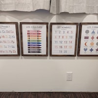 Rainbow Alphabet Poster, Handwriting Chart Print, Educational Wall Art ...