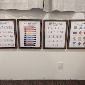 Alphabet Poster, Handwriting Chart Print, Educational Wall Art ...