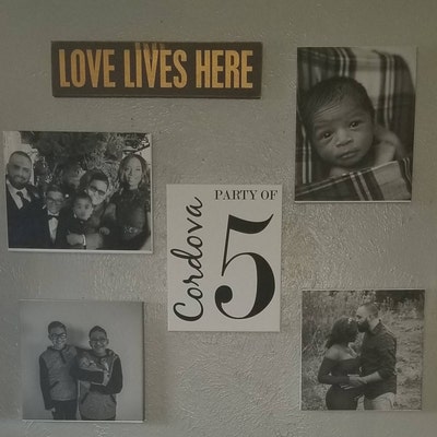 Family Party of Printable-family Sign-custom Family Print-party of 5 ...