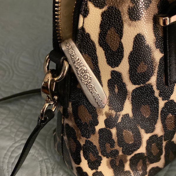 Spoon Handle Purse Hook Key Chain, Engraved Silverware Hand Stamped Key ...