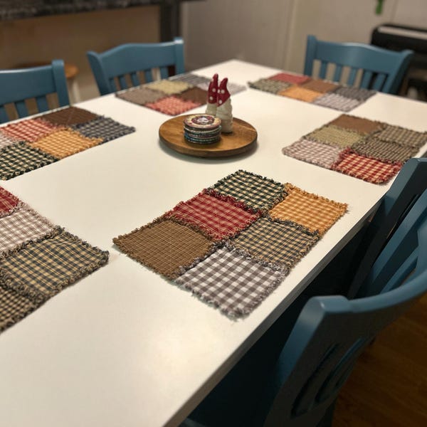 Primitive Rag Placemats, Candle Mat - Etsy