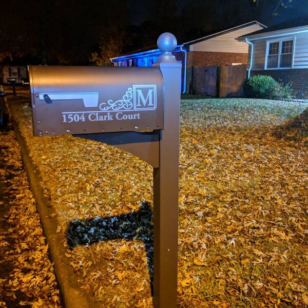 Mailbox Decal #10 - Custom Personalized Vinyl Mailbox Decal - SET OF 2 ...