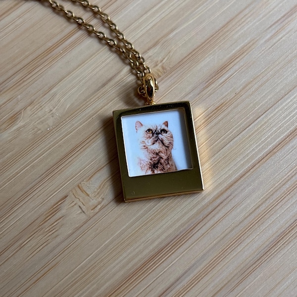 Polaroid Photo Charm in Gold, Silver, Rose Gold | Dainty Minimalist ...