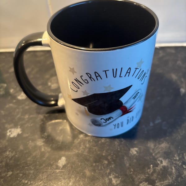 Personalised Graduation Mug, Graduation Gift - Etsy UK