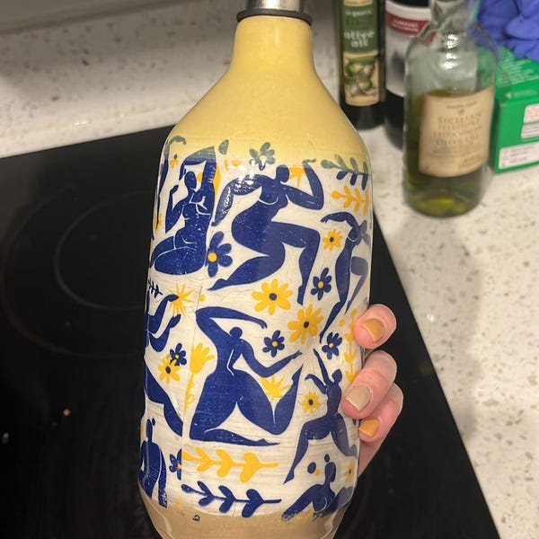 Limited Addition Large Ceramic Oil Bottle, Matisse Inspired Dancing ...