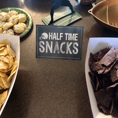 HALF TIME SNACKS, Football Birthday Party Decorations, Printed Sign ...