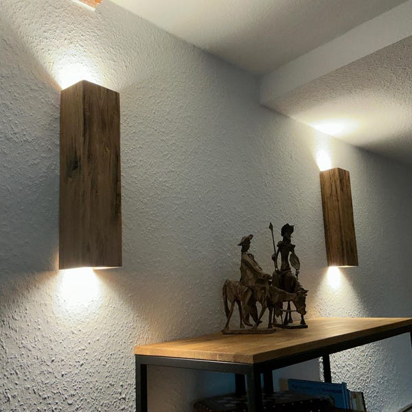 Rustic Reclaimed Wooden Sconce , Farmhouse Sconce , Wall Sconce ...