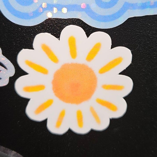 Tiny Sun Sticker | Sunshine Sticker Small Flower Sticker Waterbottle ...