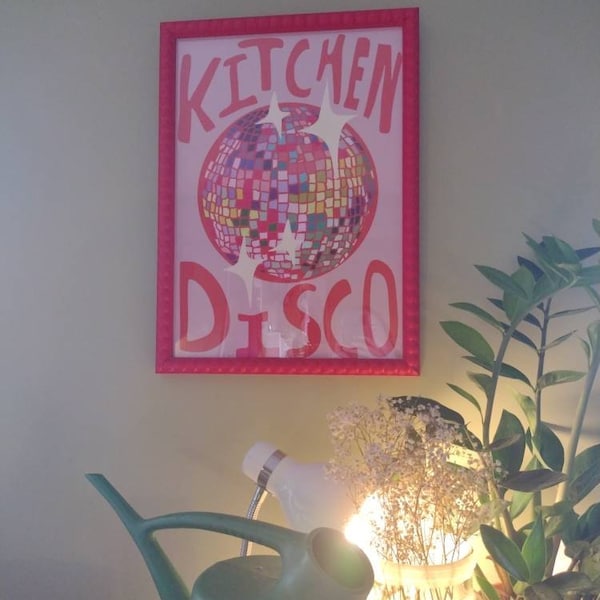 Kitchen Disco Print | Colourful Home Décor | Rainbow Kitchen | Disco ...