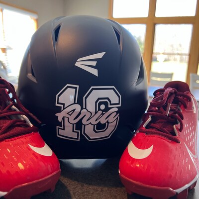 Softball Name Number Decal / Softball Helmet Decal / Softball - Etsy