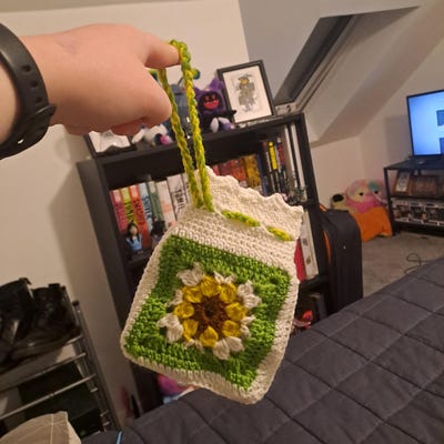 Mini Satchel Crochet Pattern Drawstring Satchel Crochet Pattern Flower ...