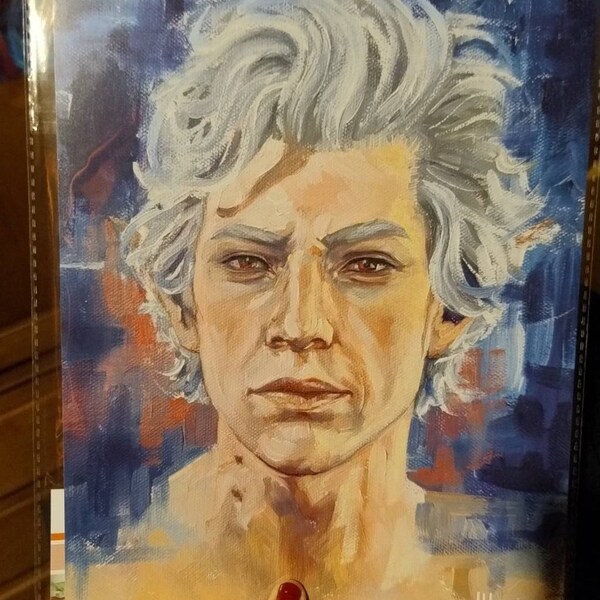 GALE DEKARIOS Oil Painting | Baldurs Gate 3 | Oil Painting Orignal 8" X ...