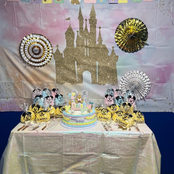 Mickey Magical Mouse Head Balloon Cupcake Toppers Vintage Theme Park ...