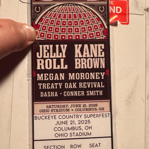 Physical Ticket Custom Personalized Laminated Concert Event Ticket ...