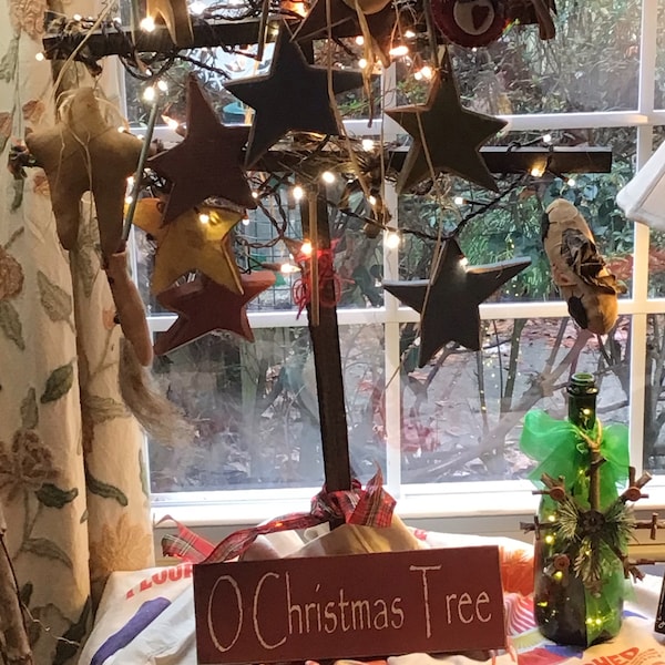 O Christmas Tree, Primitive Wood Sign, Primitive Christmas Sign ...
