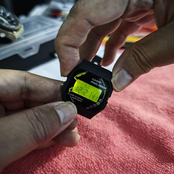 Casio A158W Modified With Rainbow Digits on Mirrored Lcd (v2.0) - Etsy