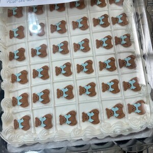 12pcs Fondant Edible Decorations, Bear With Bow Edible Treats ...